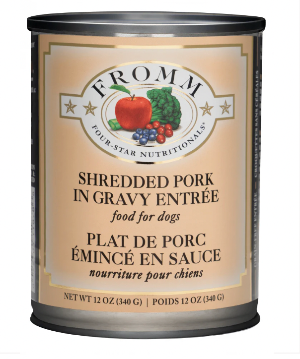 Fromm Four-Star Shredded Pork in Gravy Entrée Canned Dog Food — Animal ...